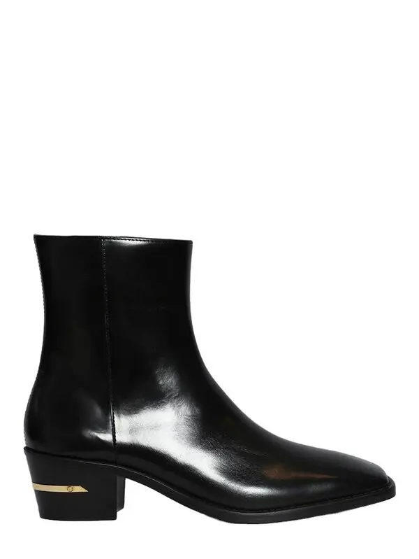 Amiri Metallic Heel Leather Boots - Black