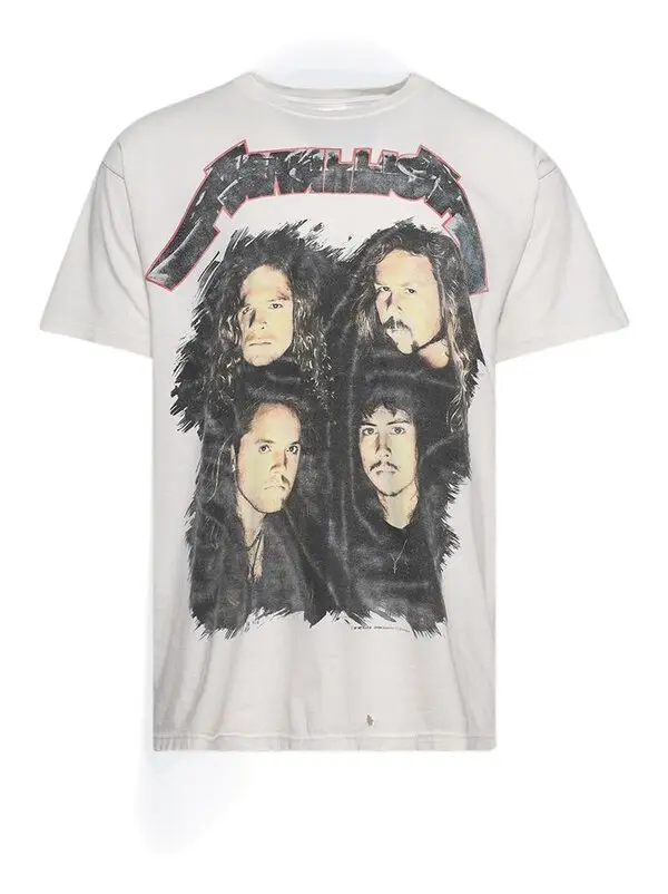 EARTHLING VIP Metallica Vintage Tee White - A