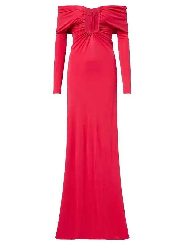 Christopher Esber Arced Palm Strapless Gown - Red