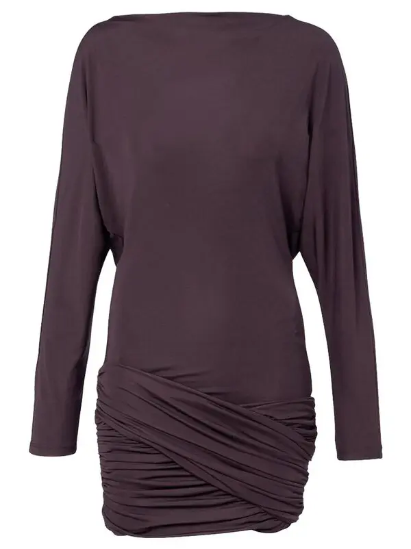 Christopher Esber Luna Draped Jersey Mini Dress - Violet