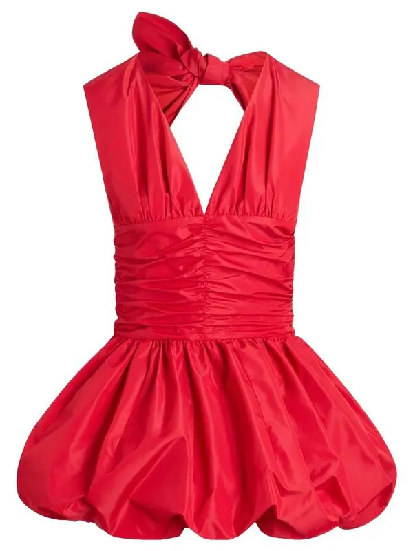 Patou Halterneck Mini Dress - Red