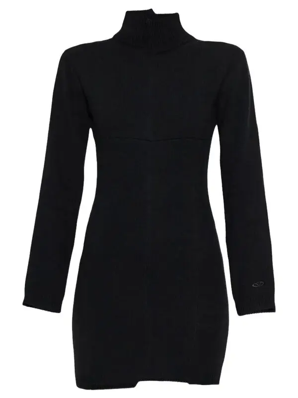 Vetements Cut-up Knitted Mini Dress - Black