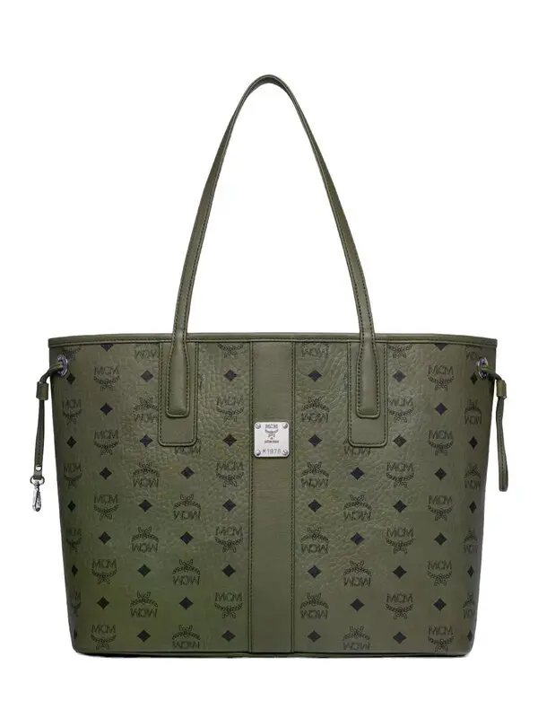 Mcm Liz Monogram Tote Bag - Green
