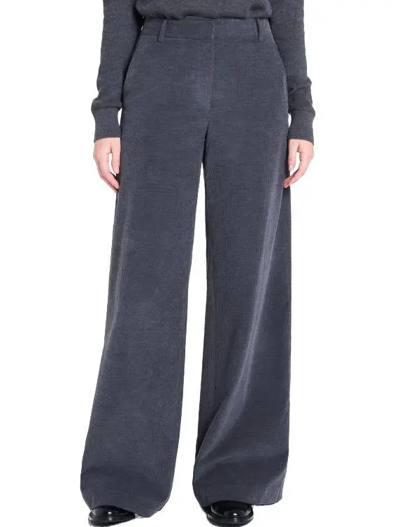 TWP Dylan Cotton And Cashmere Corduroy Pants - Charcoal Heather Grey