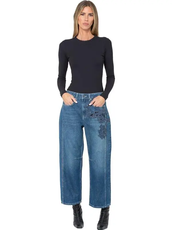 JBQ Archie Wide-leg Jean - Stone Blue