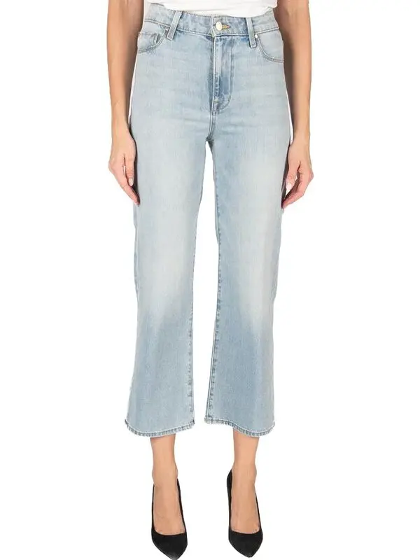 Fidelity Denim Katie Crop Flare Leg Jeans - Angel Blue