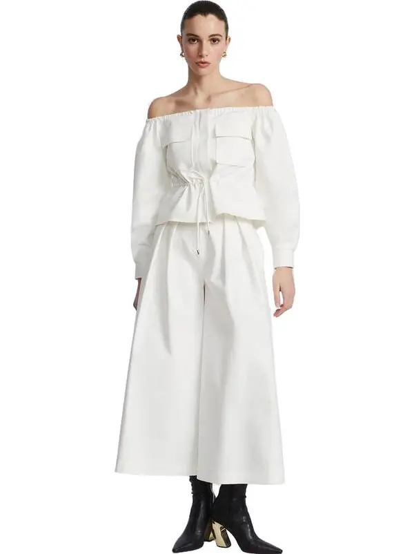 Bcbgmaxazria Off-shoulder Drawstring Top - Jasmine