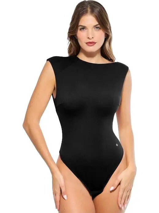 POPILUSH Contourflex All-in-one Fitted Bodysuit - Midnight Black