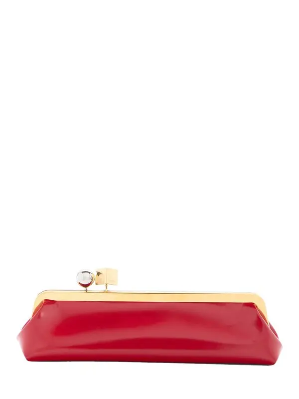 Jacquemus La Pochette Salon Patent Leather Clutch - Red 470