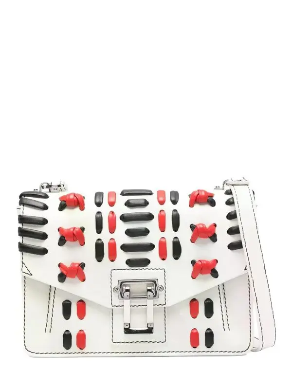 Proenza Schouler Embroidered Shoulder Bag - White