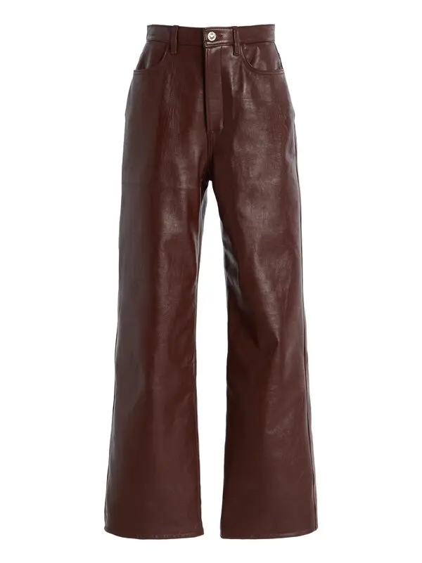 RÙADH The Quinn High-rise Leather Pants - Brown