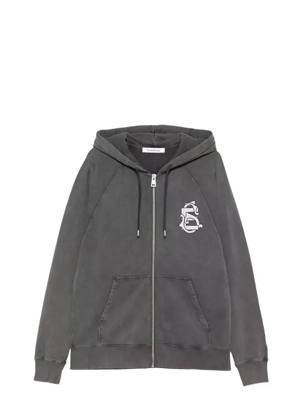 Études Studio Logo-print Zip-up Hoodie - Grey