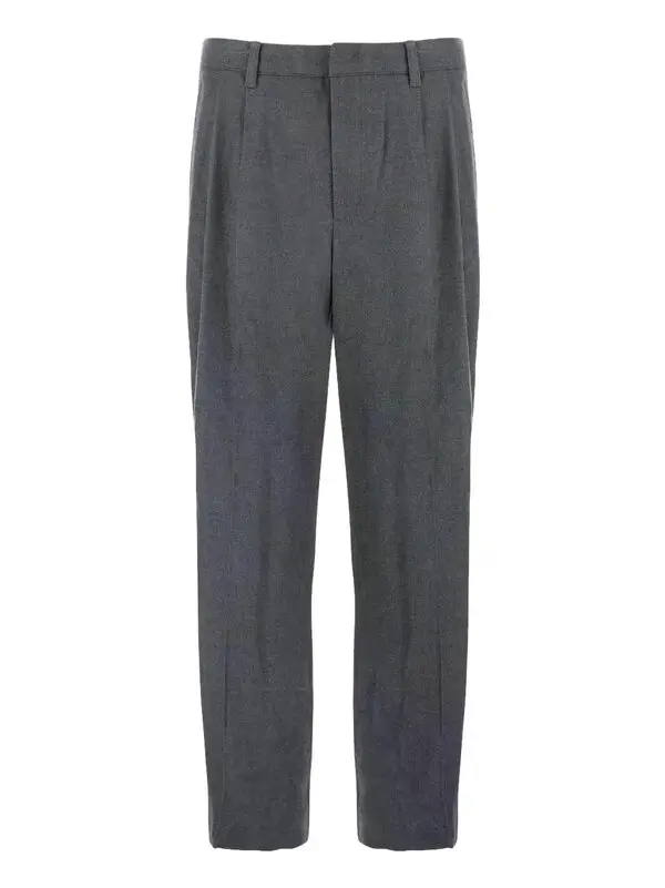 DUNST Pleated Front Trousers - Grey