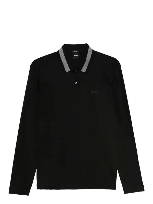 BOSS Long-sleeve Polo Shirt - Black