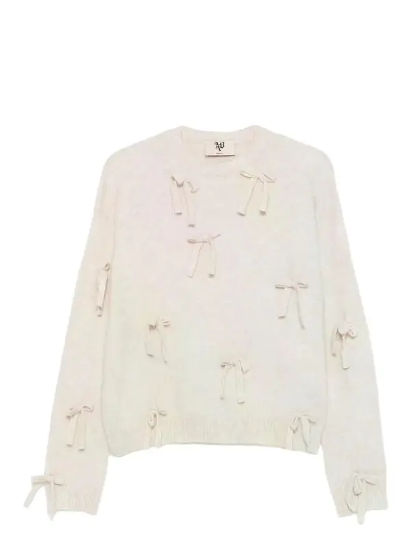 ANIYE BY Bow-embellished Sweater - Neutrals