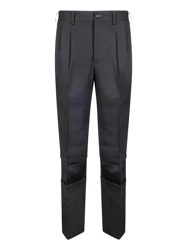 Comme Des Garçons Pleat-detail Pinstriped Trousers - Black