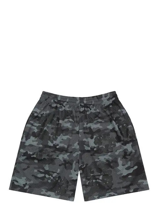 DENIM TEARS Camo Cotton Wreath Mesh Shorts - Black