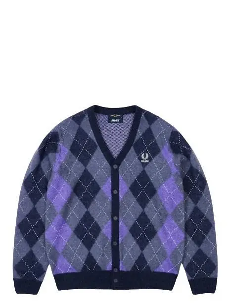 PALACE Fred Perry Argyle Cardigan - Peacoat