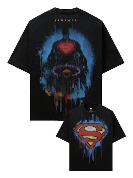 YOUNGLA X Superman Graphic Tee Shirt - The Painting