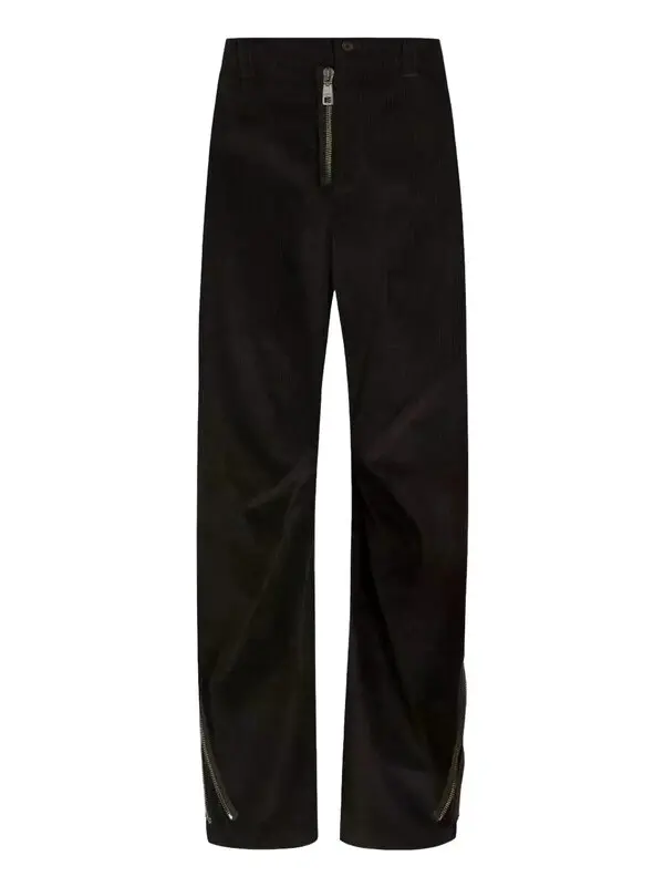 Dolce & Gabbana Zip-detail Corduroy Trousers - Brown