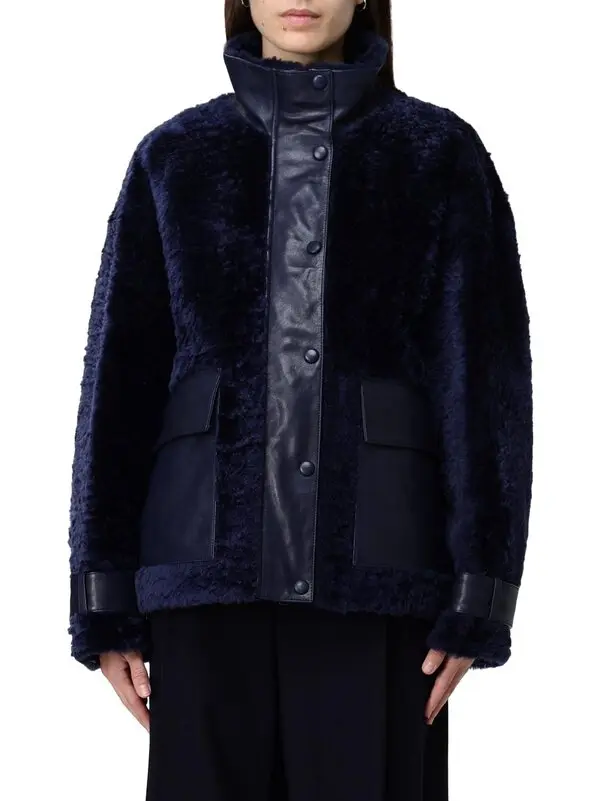 Emporio Armani Fur Coat - Navy