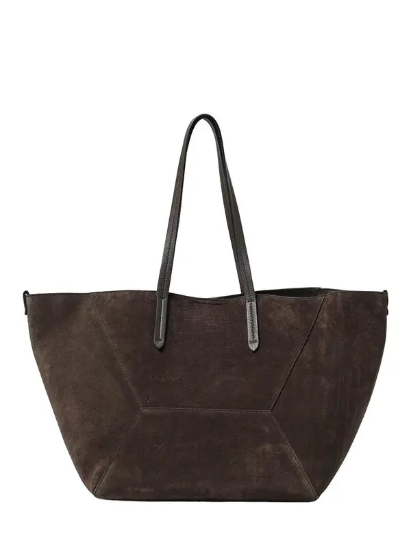 Brunello Cucinelli Suede Tote Bag - Dark