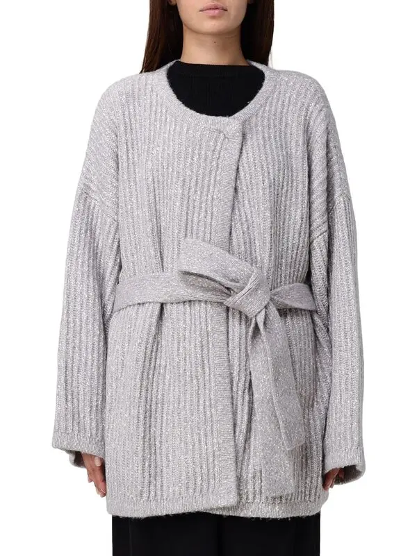 See By Chloé Belted Knit Cardigan - Grey