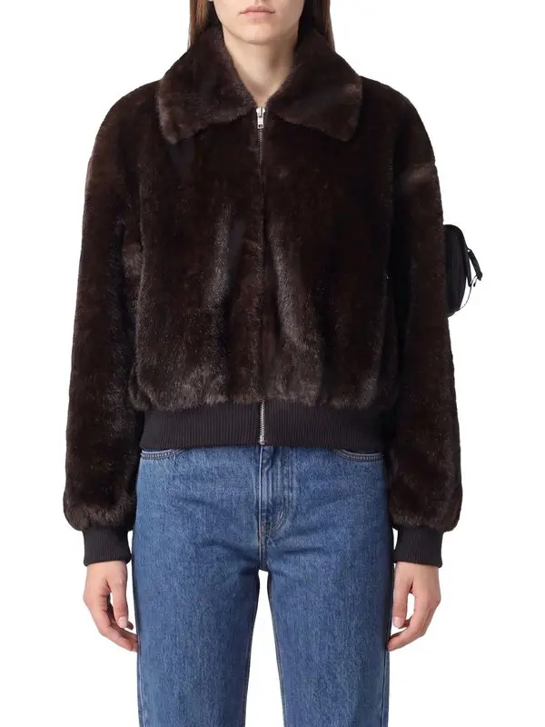 Coperni Recycled Faux Fur Zip-up Jacket - Brown