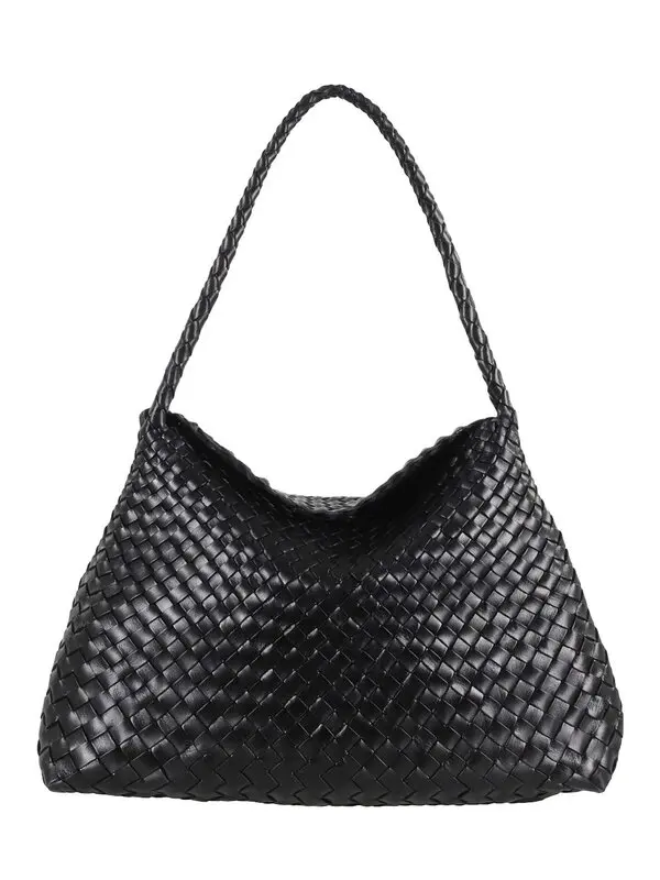 Dragon Diffusion Woven Shoulder Bag - Black