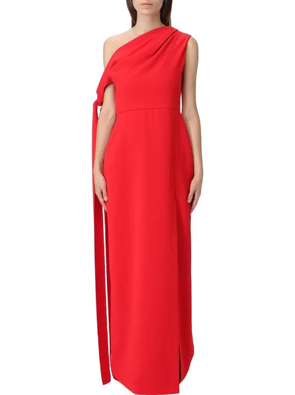 Solace London One Shoulder Maxi Dress - Red