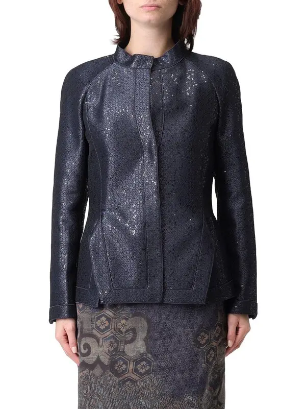 Giorgio Armani Collared Jacket - Navy