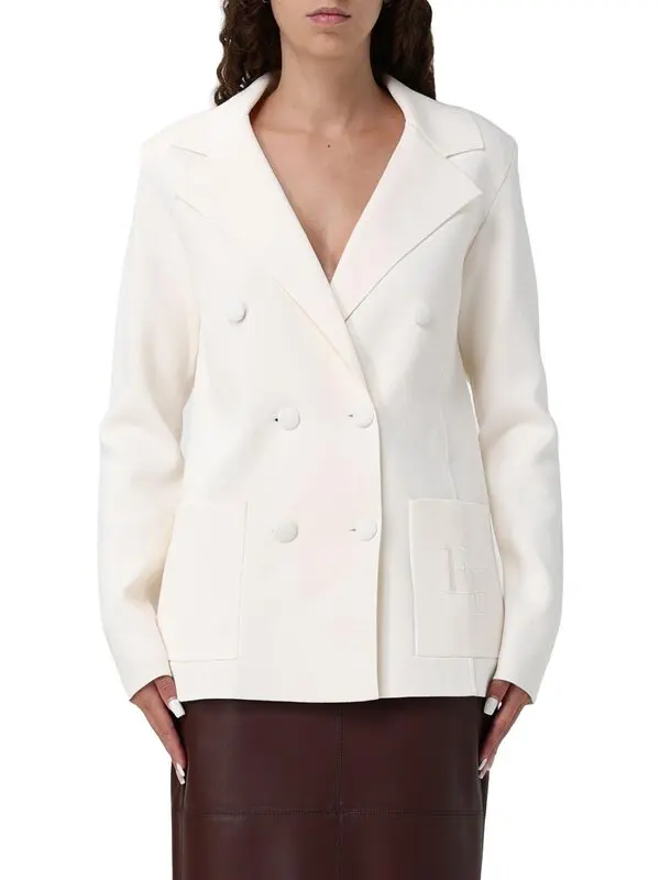 Elisabetta Franchi Double-breasted Jacket - Milk