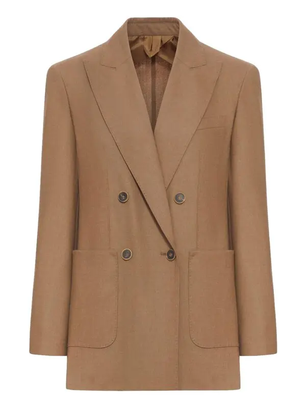 Max Mara Double-breasted Cashmere Jacket - Brown
