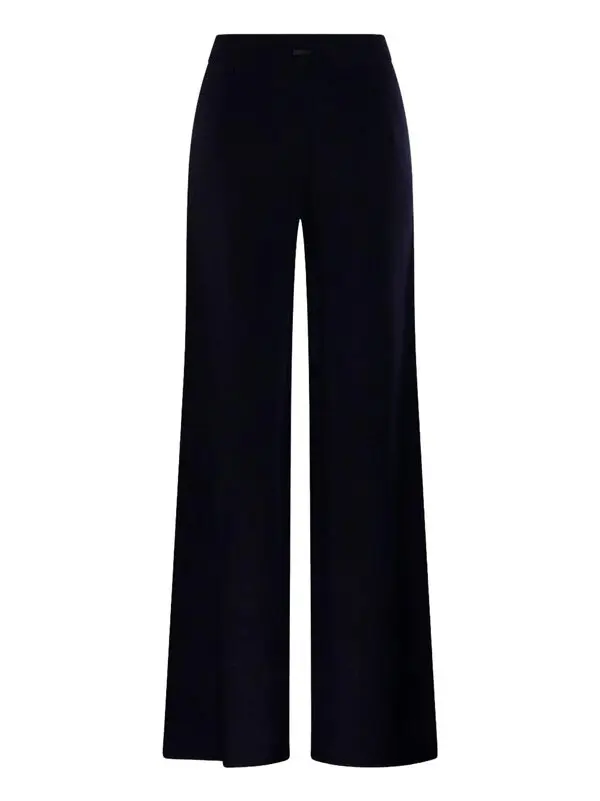 Max Mara Cashmere Wool Wide-leg Trousers - Blue