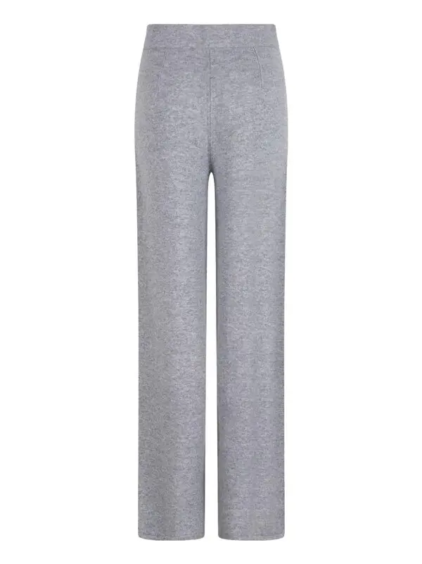Max Mara Cashmere Wool Wide-leg Trousers - Grey