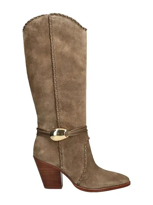 Dolce Vita Jody Suede Heeled Boots - Khaki