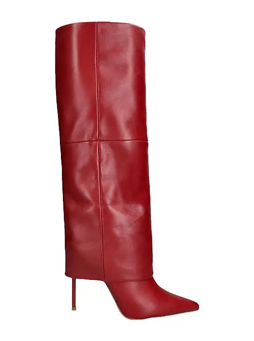 Steve Madden Smith Leather Knee-high Boots - Red