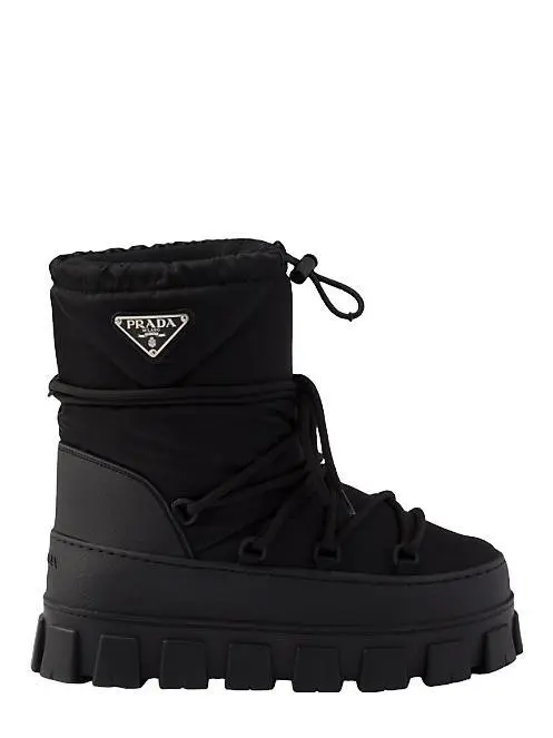 Prada Re-nylon Gabardine Après-ski Boots - Black