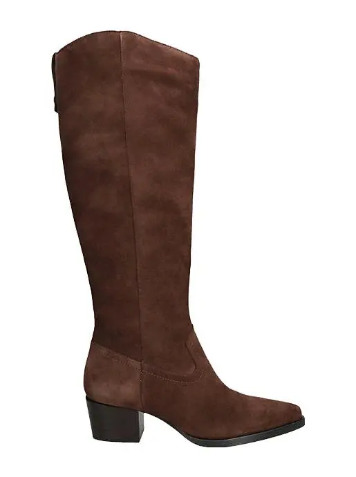 Dolce Vita Virona H2o Suede Heeled Boots - Dark Brown
