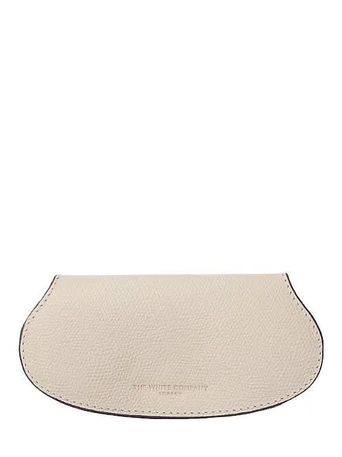 THE WHITE COMPANY Brand-embossed Leather Glasses Case - Almond