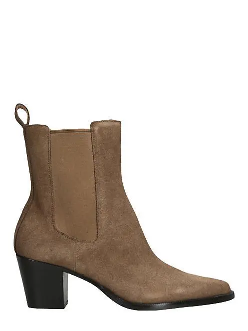 Dolce Vita Suede Heeled Ankle Boots - Mid Brown