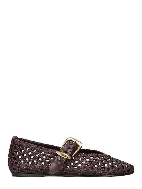 Zimmermann Helix Ballerina Leather Flats - Dark Brown
