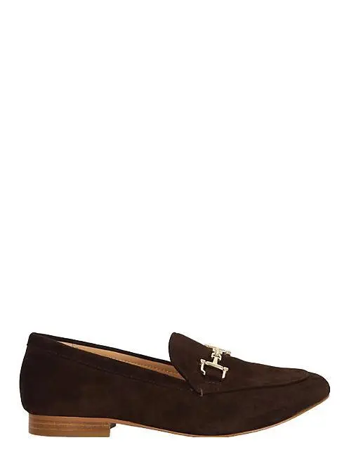 DUNE Suede Loafers - Brown Suede