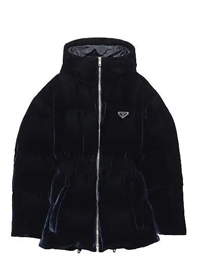 Prada Velvet Down Jacket - Blue