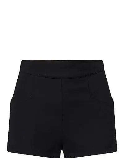 MUGLER Darted High-rise Woven Shorts - Black