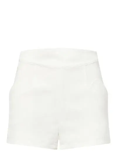 MUGLER Darted High-rise Woven Shorts - Snow