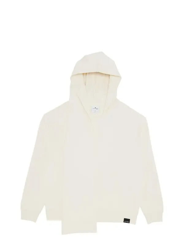 COURREGES Scarf Embroidered Hoodie - White