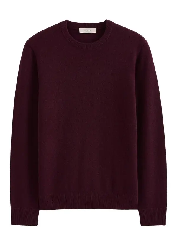 Everlane Cashmere Crew Neck Sweater - Deep Plum