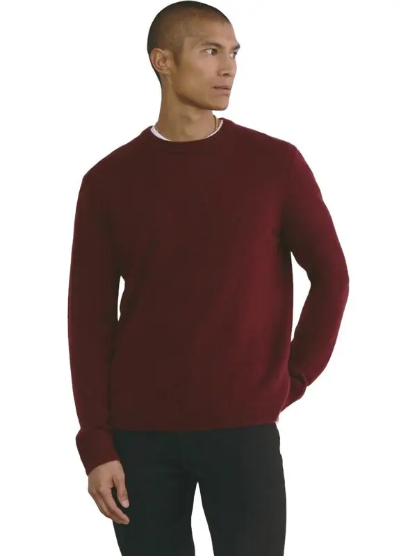 Everlane Cashmere Crew Neck Sweater - Heather Wine