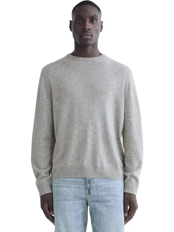 Everlane Cashmere Crew Sweater - Light Heather Grey